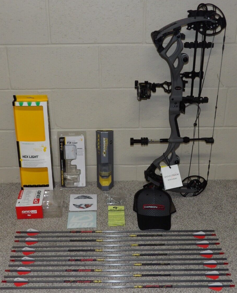 NEW Loaded Right Hand Bowtech Carbon One Bow Package-25.5 to 30.5", 60 to 70 lb | eBay