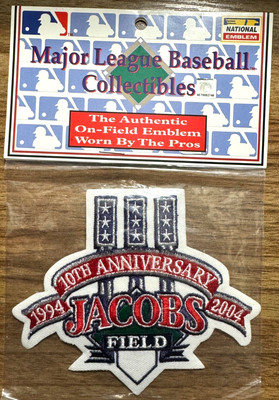 2004 Jacobs Field 10th Anniversary Authentic MLB Patch Cleveland ...