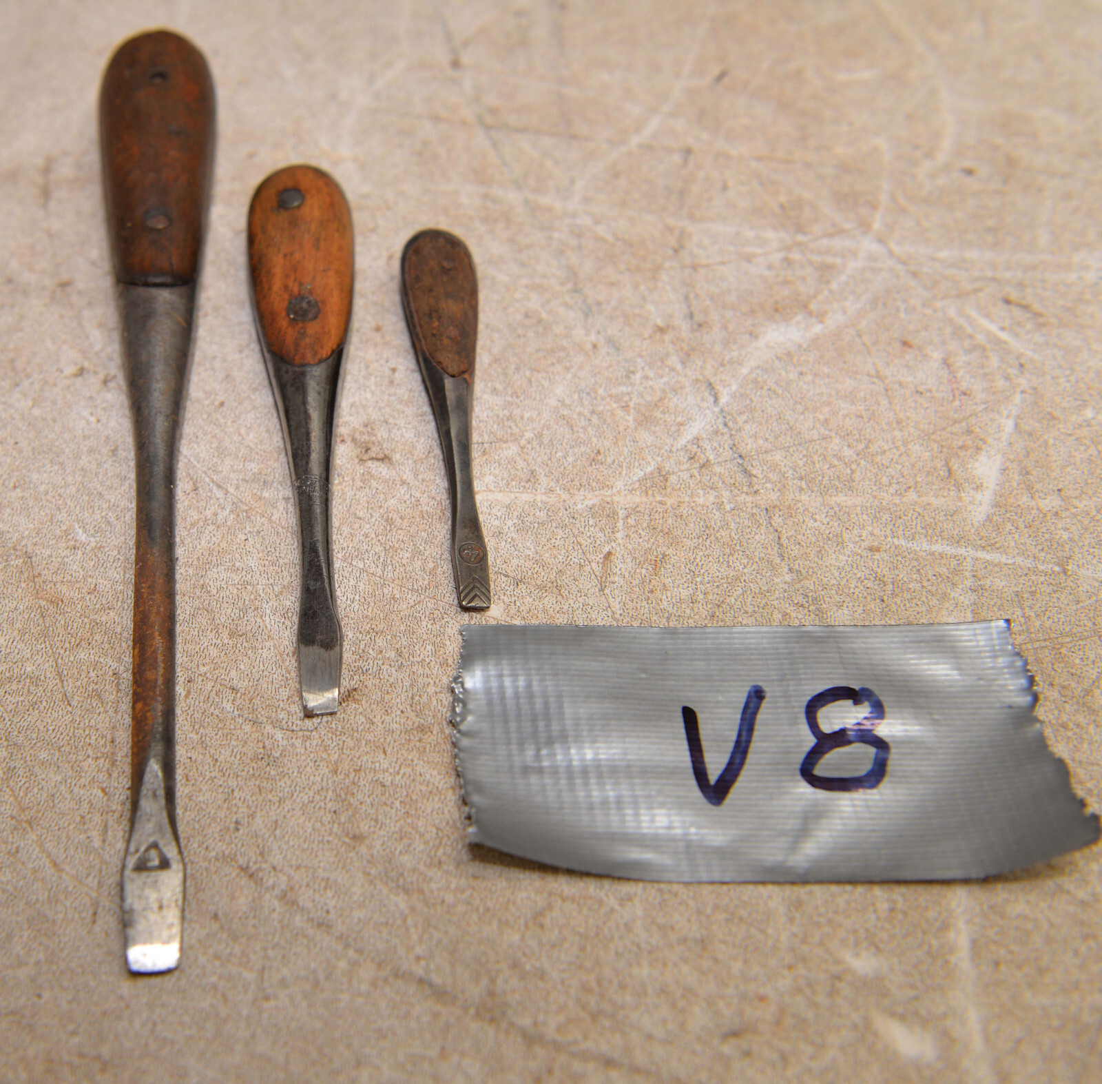 3 Wood handle perfect screwdriver precision jeweler watchmaker ...