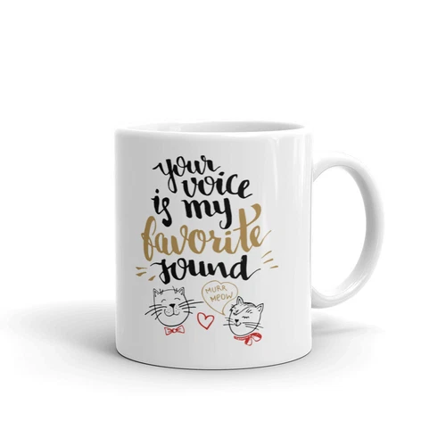 Your Voice is My Favorite Sound Coffee Tea Ceramic Mug Office Work Cup ...