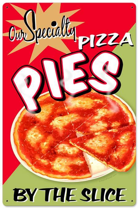 Vintage Retro Pizza Pies Italian Food Metal Sign Shop Diner Restaurant ...