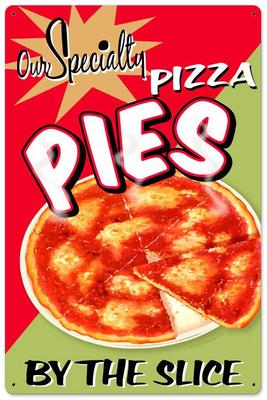 Vintage Retro Pizza Pies Italian Food Metal Sign Shop Diner Restaurant ...