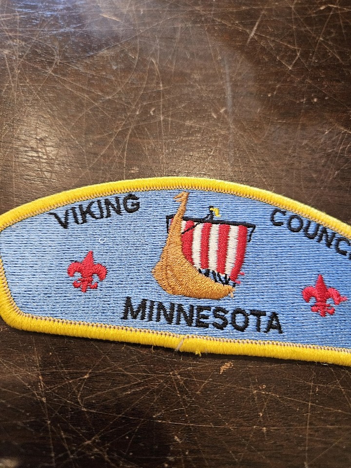 Vintage Viking Council Minnesota Shoulder Patch CSP Longship Boy Scouts ...