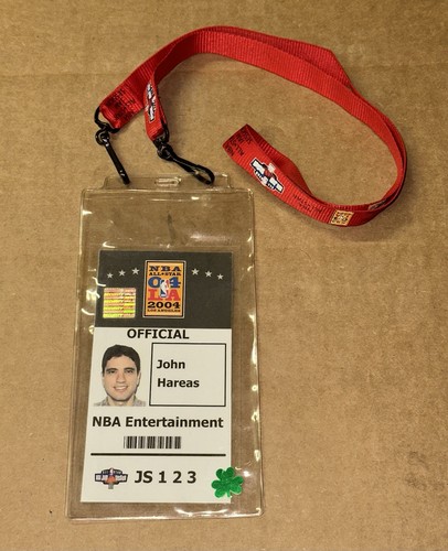 2004 NBA All Star Game Press Pass Media Credential Badge Los Angeles ...