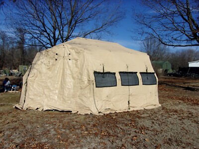 MILITARY SURPLUS DRASH TENT 3XB SERIES 22 x 15 ft CAMPING HUNTING GOOD ...