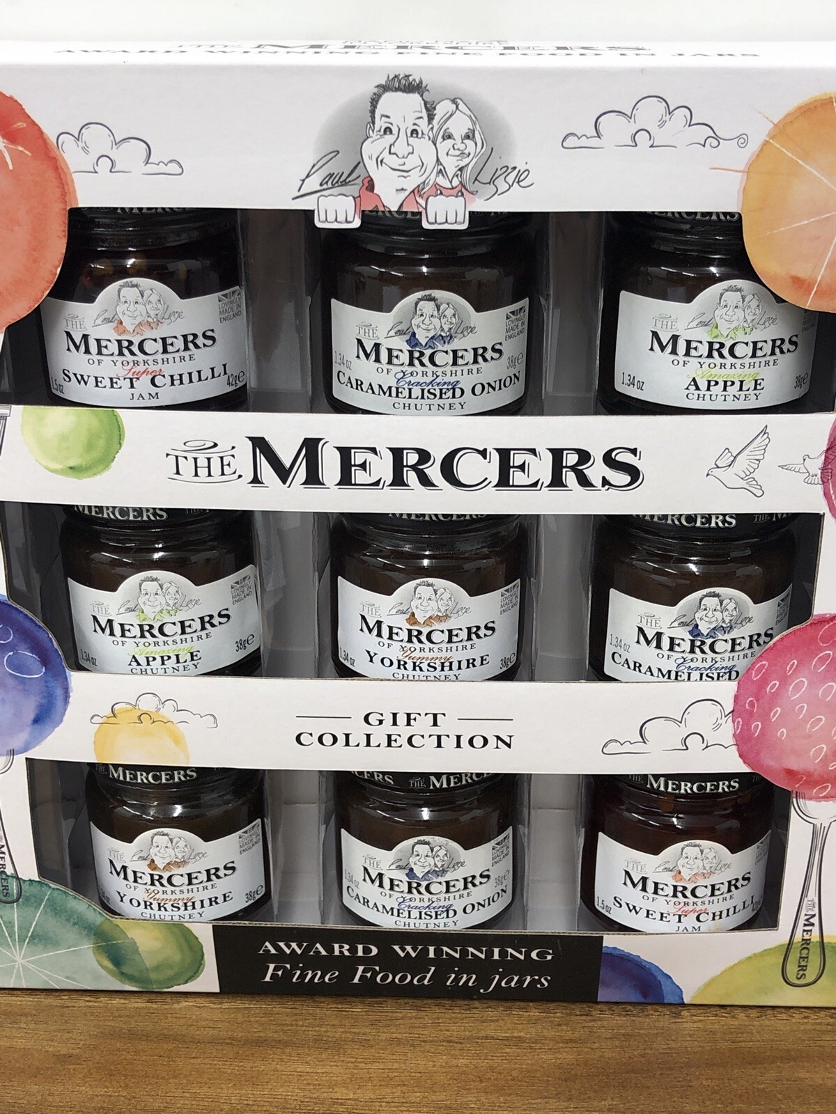Mercers Of Yorkshire Selection Gift Set 9 Mini Jars Of Chutneys 346g ...