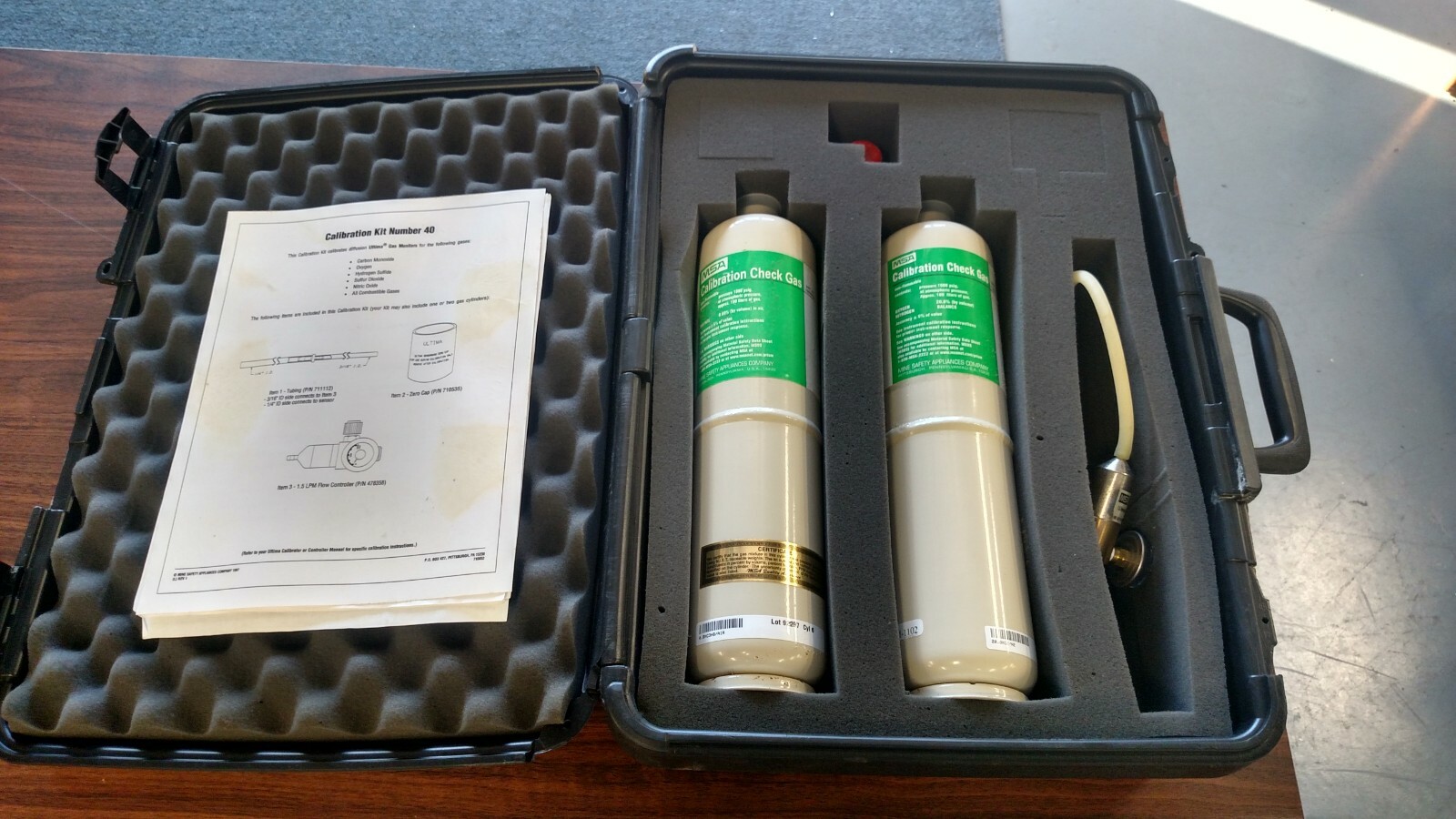 MSA Calibration Kit Number 40 with Flow Control Unit. Part Number ...
