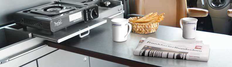 RV adjustable hinged, CLIP -On slide TABLE RAIL - VW campervan caravan ...