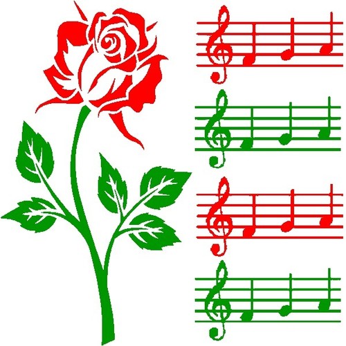 30 Custom Red Rose Music Personalized Address Labels | eBay