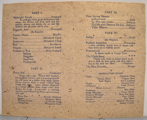 1936 Orchesis Natural Dancing Classes Program College Of Pacific ...