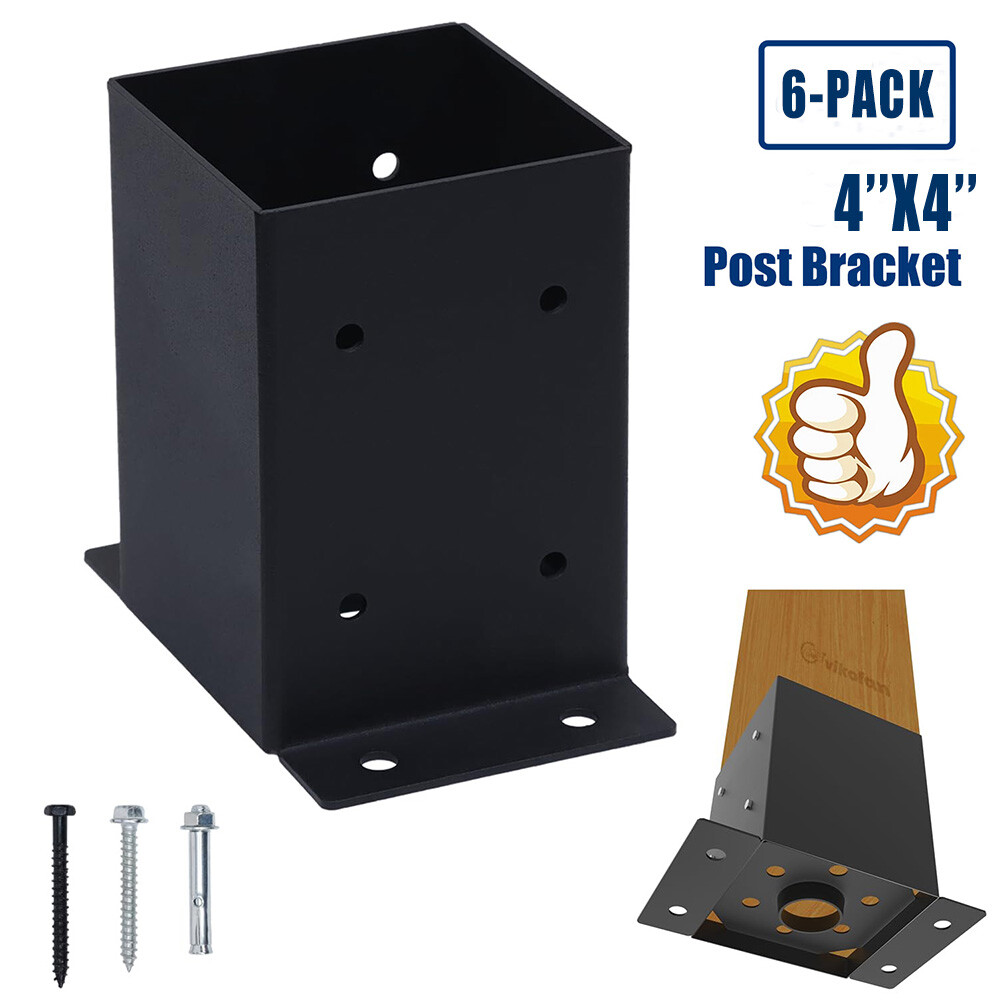 Fence Post Bracket 4x4 Post Base Brackets - Heavy Duty Wood Fence Post ...