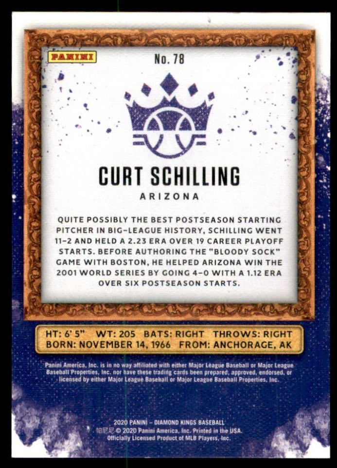 2020 Diamond Kings Red Frame #78 Curt Schilling | eBay