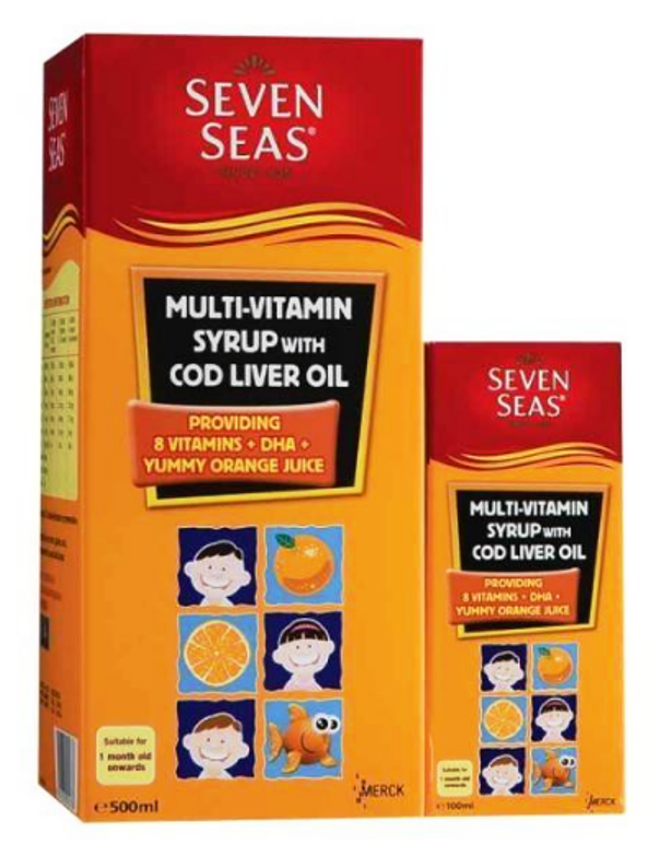 SevenSeas Multivitamin Syrup With Cod Liver Oil 500ml + 100ml (NEW) | eBay