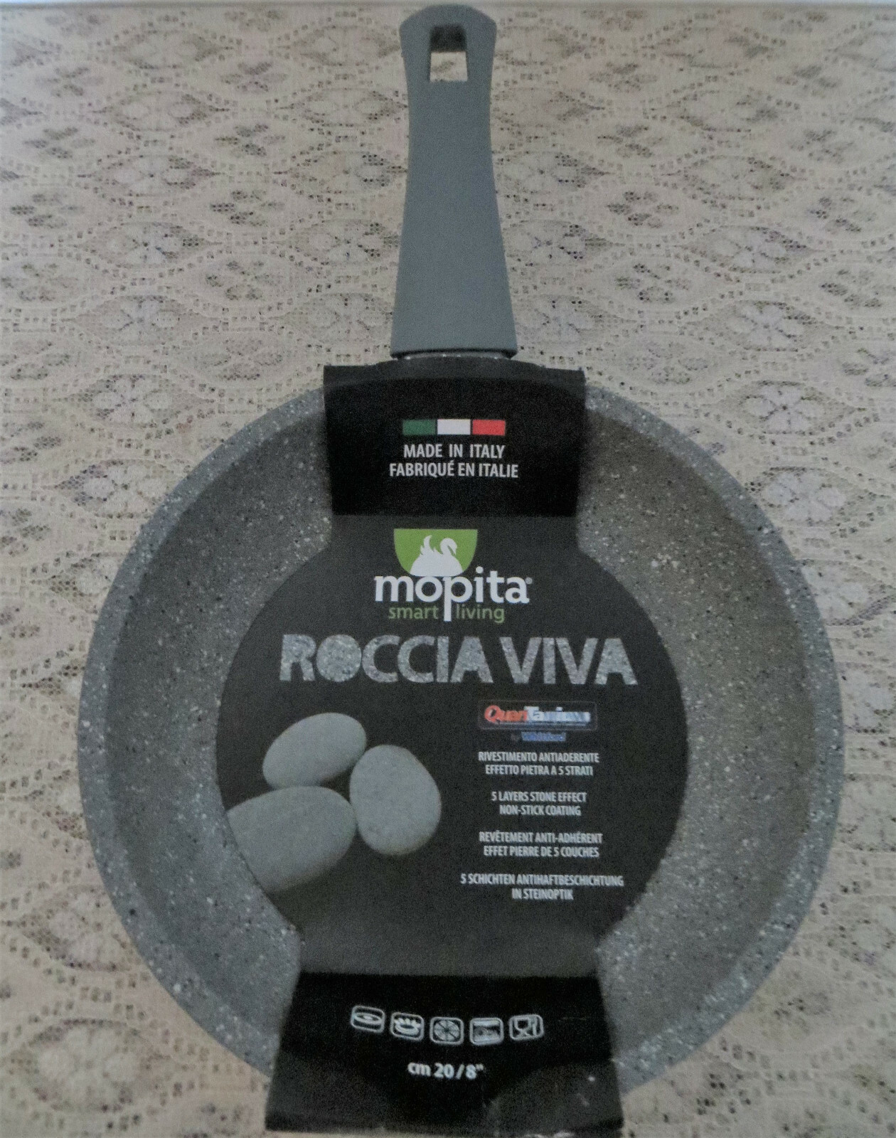 MOPITA ROCCIA Viva Non-stick 8" 20 Cm Gray Speckled Fry Pan Made in ...