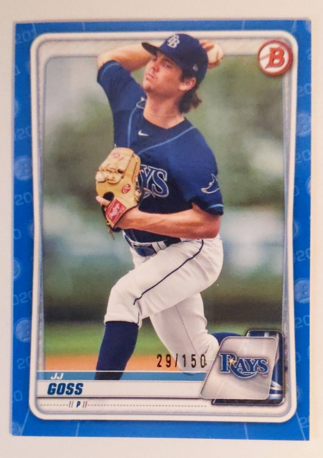 2020 Bowman Draft JJ Goss /150 Blue Parallel #BD-40 Rays Rookie | eBay