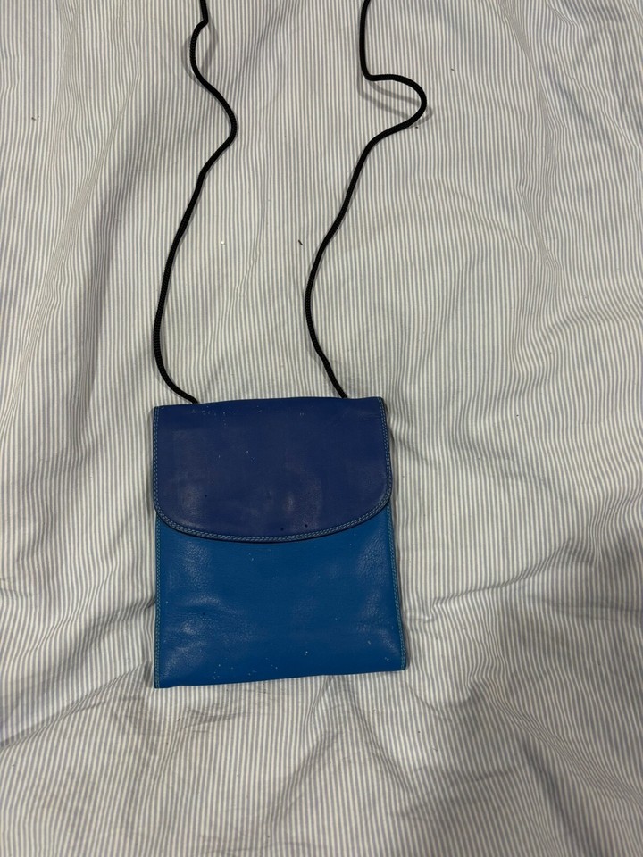 tula / radley leather travel bag/ purse/ document holder with strap | eBay