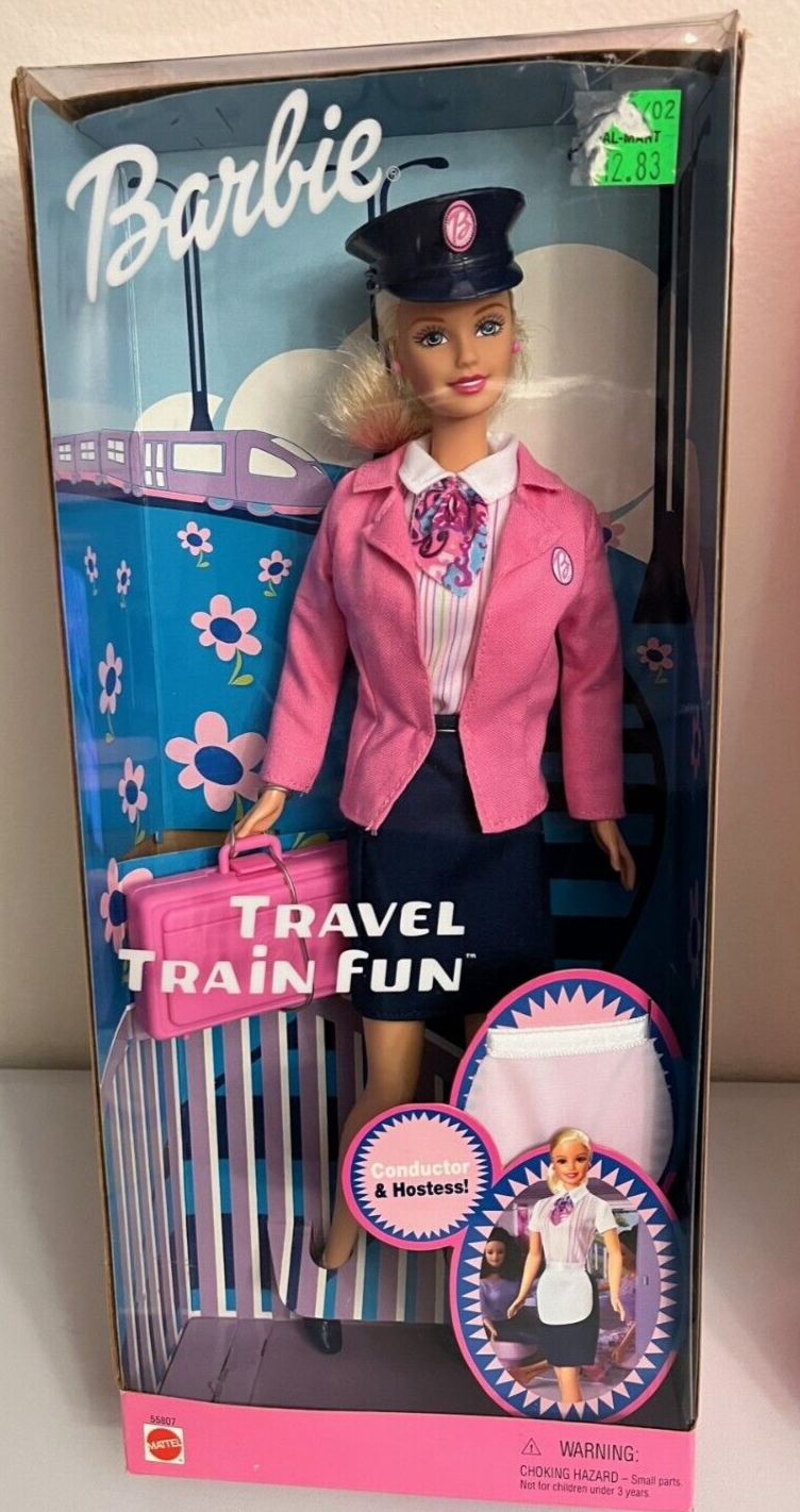 Travel Train Fun Barbie W/Carry on Bag and Apron 2001 Mattel | eBay