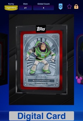 Topps Disney Collect Buzz🌟Legendary 5cc Red Encased Mint Chrome ...