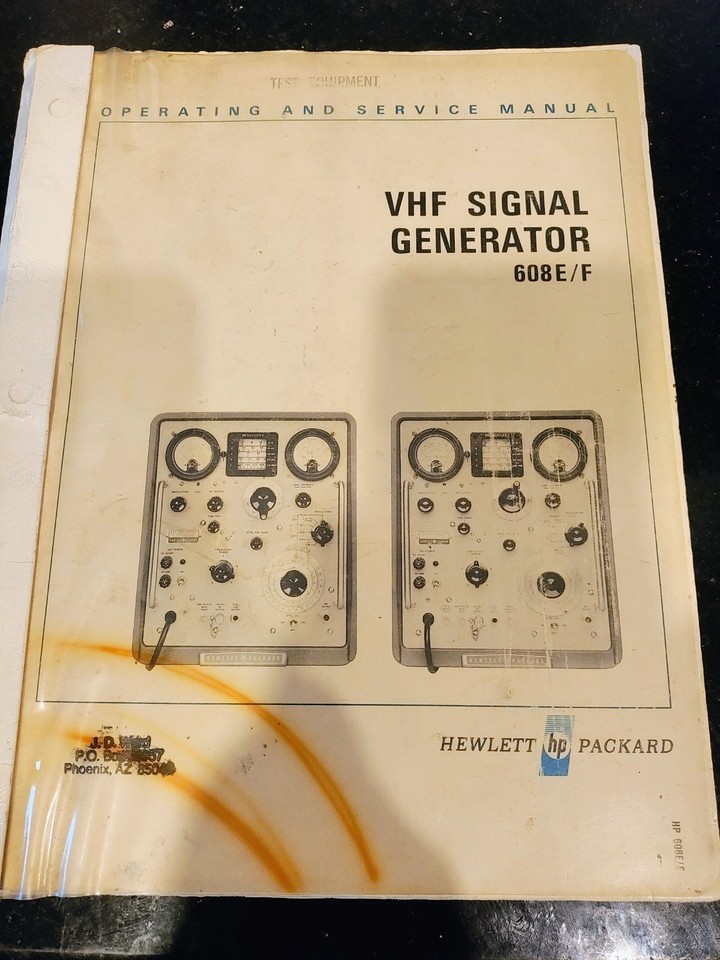 Vintage Hewlett Packard HP model 608E VHF Signal Generator **Nice ...