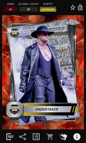 Undertaker - Orange 25cc Legendary - Topps Slam WWE Chrome Sapphire 25 ...
