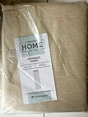 JCP Home Grommet Panel Malone Ivory Beige 50"x108" NEW!!! | eBay
