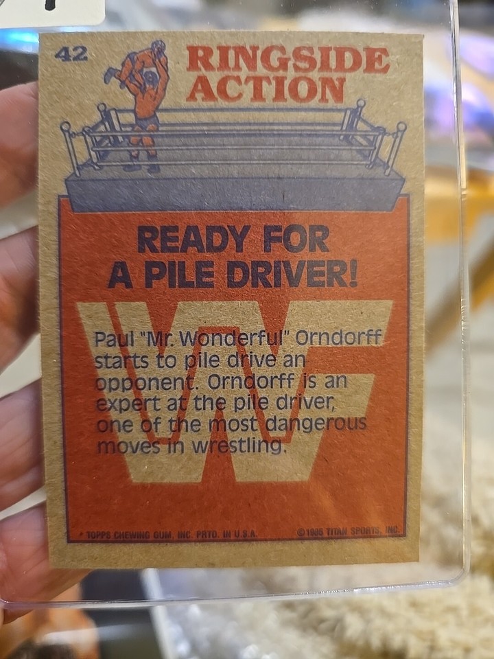 1985 TOPPS WWE PILEDRIVER PAUL ORNDORFF #42 EX/MT | eBay