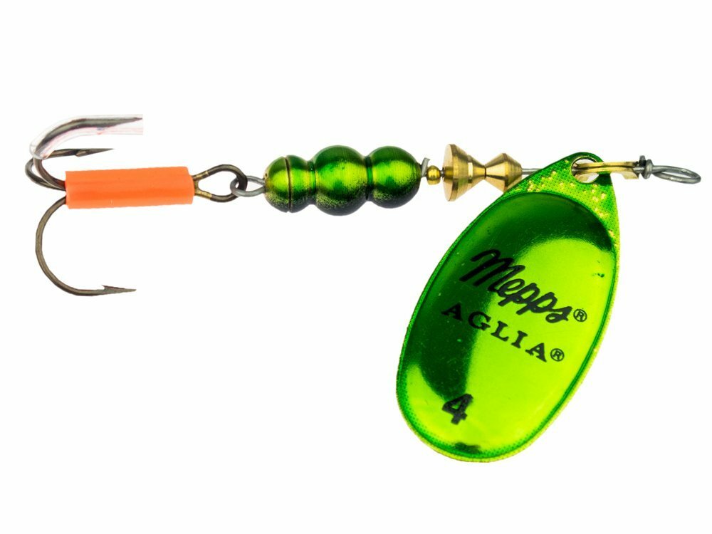 Mepps Aglia Platium Green #2 - #4 Lure Spinnerbait Trout Perch Pike | eBay
