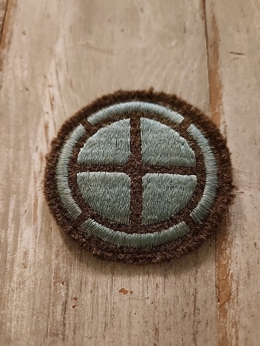 WW2 US Army 35th INFANTRY Division WOOL BLACK BACK PATCH BLUE ON OD ...