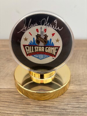 New York Rangers Adam Graves Autographed Puck, 1994 NHL All-Star Game ...
