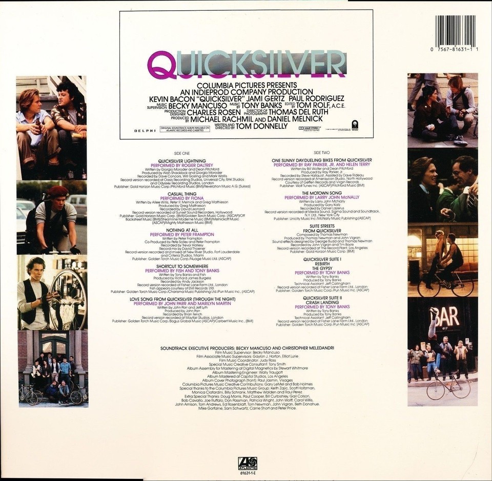 QUICKSILVER OST ATLANTIC 81631 LP PROMO KEVIN BACON Roger Daltrey | eBay