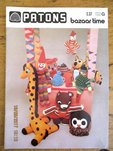 ~VINTAGE PATONS KNITTING PATTERN BOOK No. C.37 - BAZAAR TIME - TOYS ...
