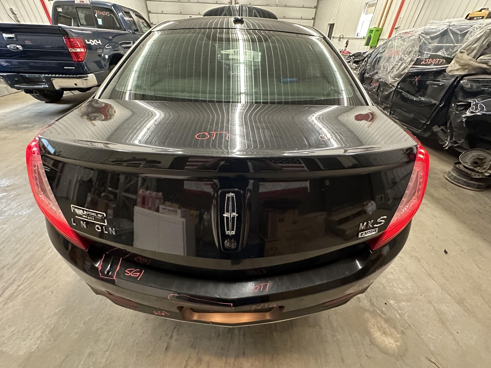 13-16 LINCOLN MKS REAR TRUNK DECKLID LIFT GATE W/CAMERA TUXEDO BLACK ...