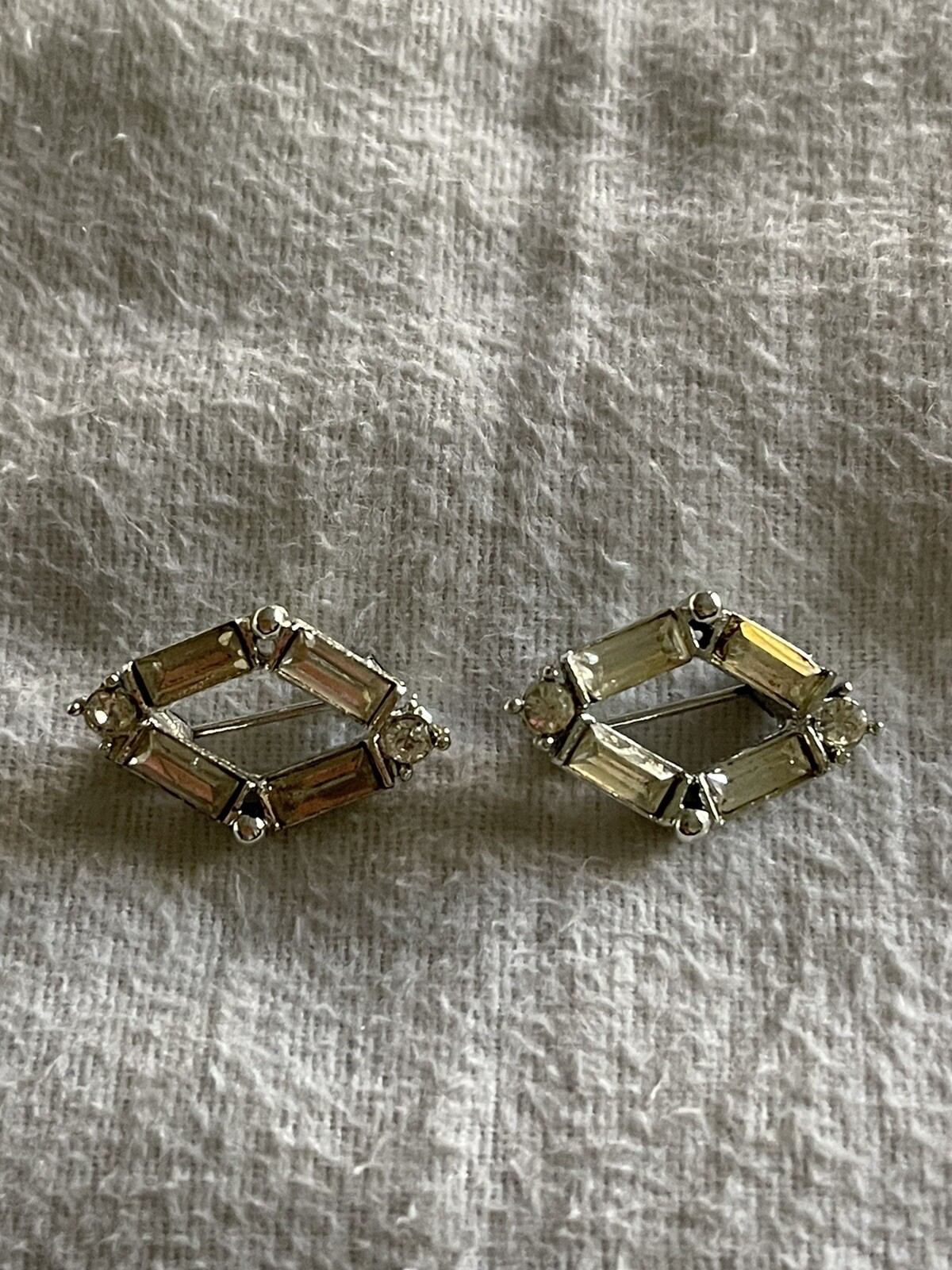 Vintage Pair of Diamond Shape Pins | eBay
