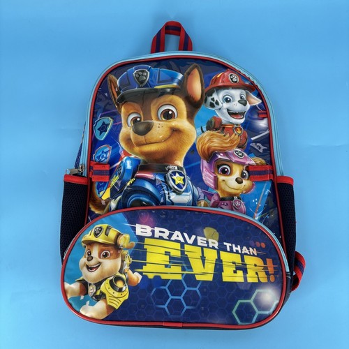 Paw Patrol Nickelodeon Backpack Kid's School Book Bag Zippered Pockets ...