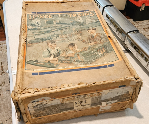 LIONEL UN-CATALOGED PREWAR LARGE EX-IVES SET BOX 5001E O GAUGE LIONEL ...