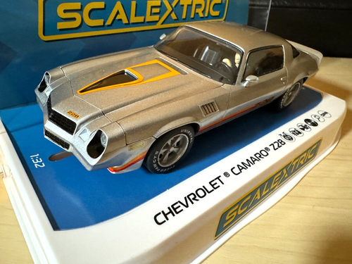 1 32 SCALEXTRIC C4227 SILVER CHEVY CAMARO Z28 slot car | eBay