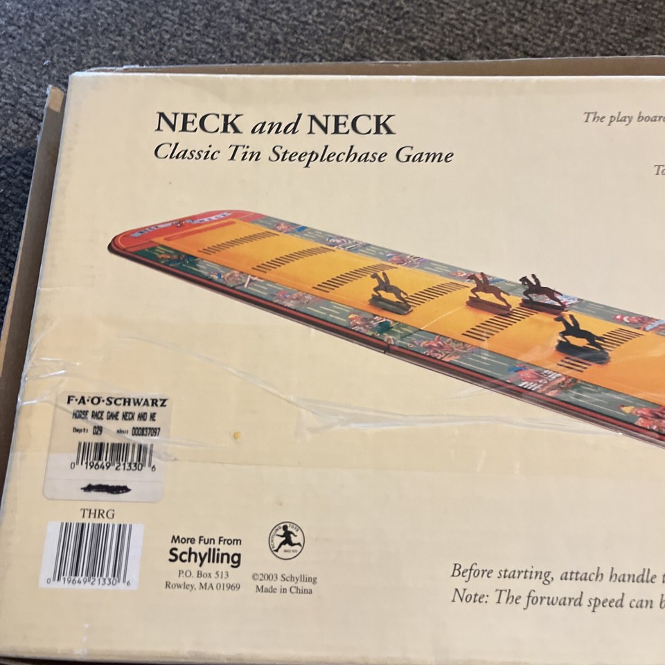 Schylling Neck And Neck Steeplechase Horse Racing Board Game in Box ...