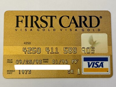 First Card Visa Credit Card ️Gold ️Expired in 1996 ️FCC National Bank ...