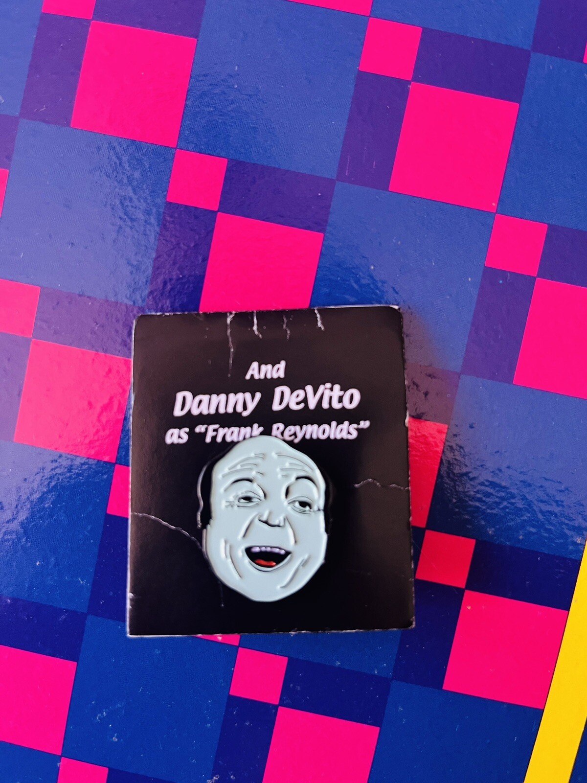 Danny Devito Pin “Frank Reynolds” ITS ONLY SUNNY IN PHILADELPHIA | eBay