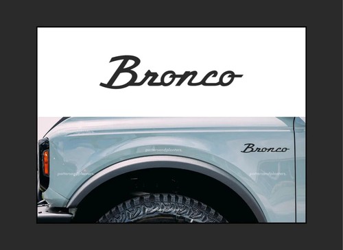 2x Heritage Script Logo Fender Vinyl Decal For Bronco 2021 2022 2023 ...