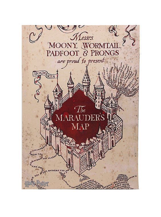Moony Wormtail Padfoot And Prongs Marauders Map