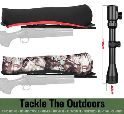Rifle Air Gun Scope Cover Neoprene Lens Protector Anti Dust Sight Sock ...