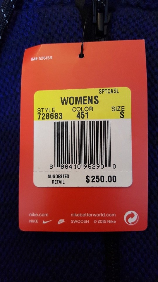 Nike Womens Tech Knit Windrunner Jacket Hoodie Obsidian Blue 728683 451 ...