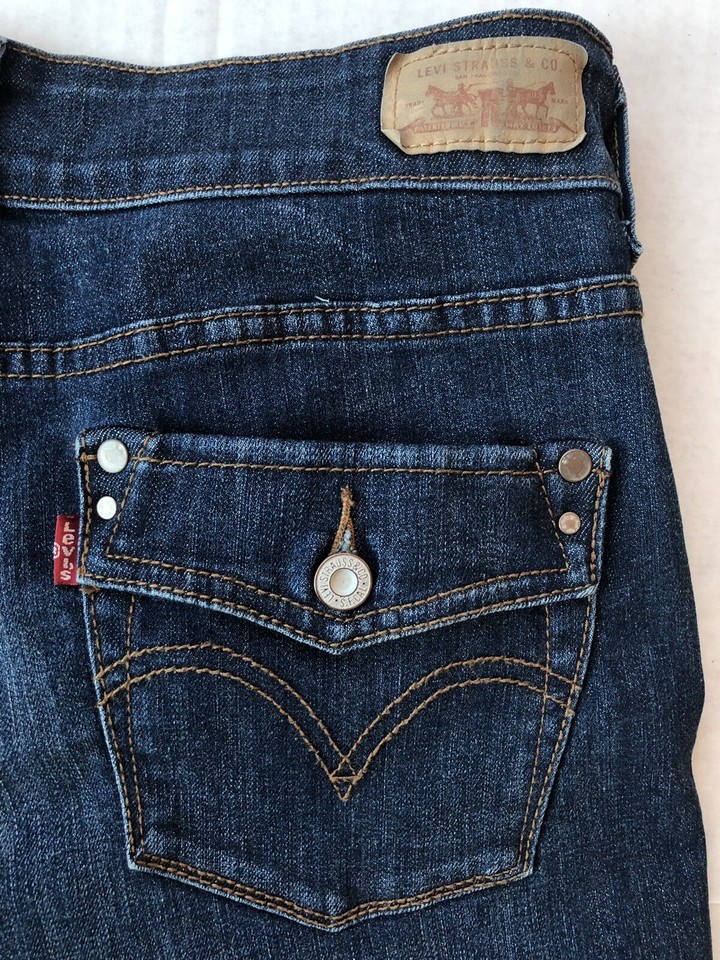 Levis 526 Slender Boot Cut Jeans Womens Size 8 31 x 32.5 Stretch Flap ...