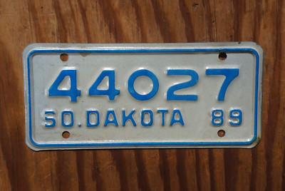 1989 South Dakota MOTORCYCLE License Plate | eBay