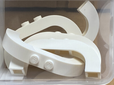 LEGO Parts - White Arch 1 x 6 x 2 Curved Top - No 6183 - QTY 5 | eBay