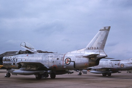 AIRCRAFT SLIDE N3277 ROYAL NORWEGIAN AIR FORCE F86 SABRE reg 41334 ...