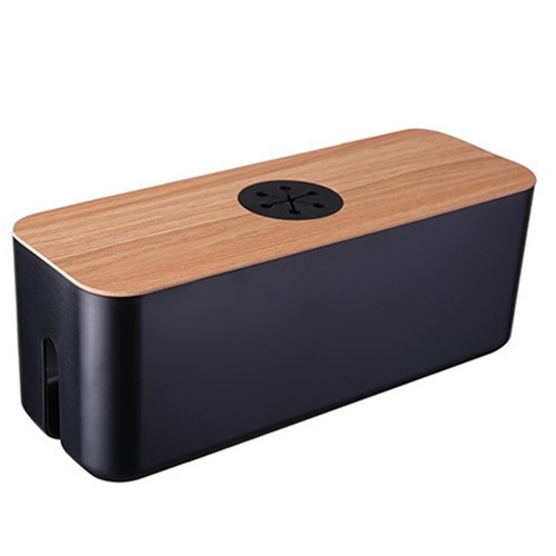 Wooden Cable Storage Box Power Cord Storage Box Dust-Proof Charger ...
