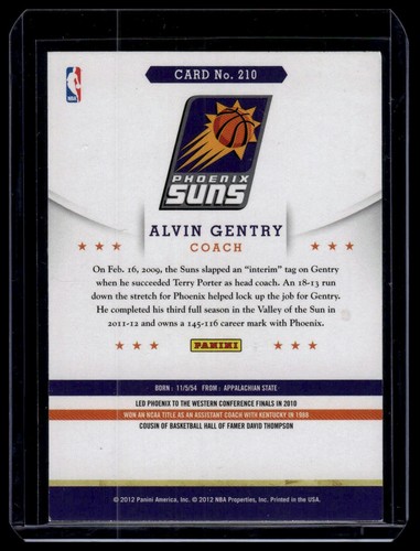 2012-13 Hoops #210 Alvin Gentry Auto (Hand-Signed) | eBay