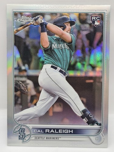 2022 Topps Chrome Cal Raleigh Refractor Rookie RC #149 Seattle Mariners ...